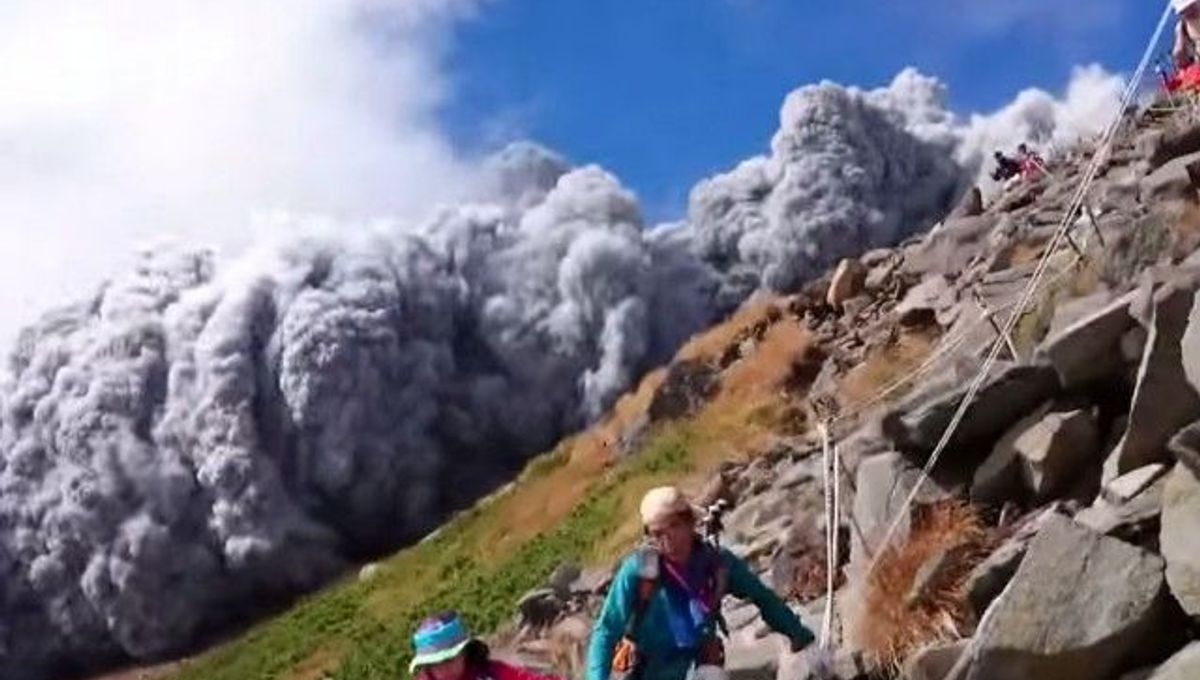 Hikers Caught In Volcanic Eruption Capture Moment On Camera | IFLScience