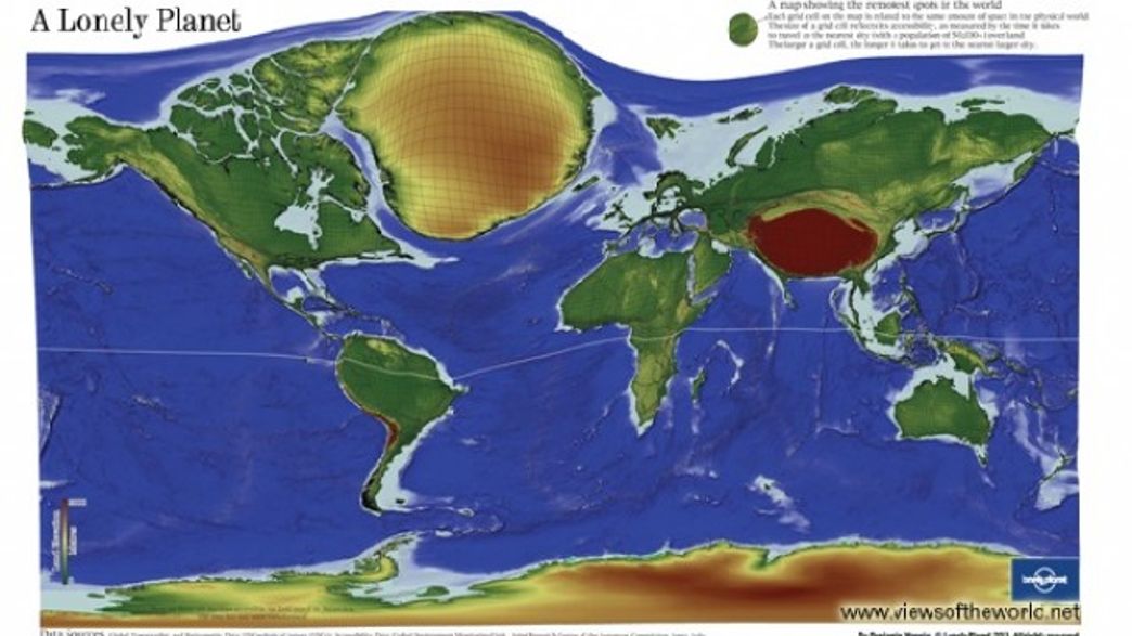 A Map Of The Loneliest Places On Earth | IFLScience