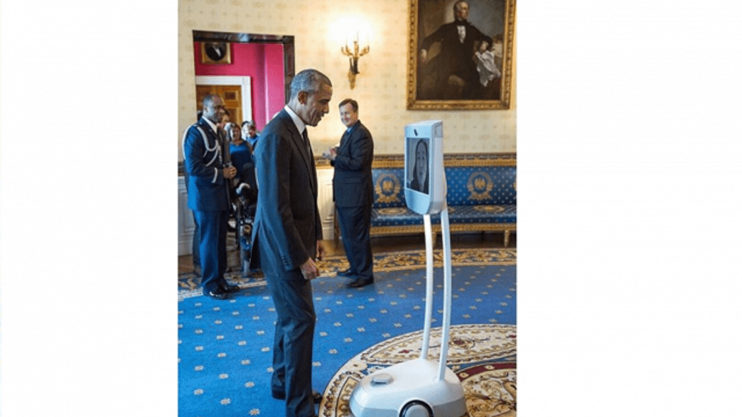 Telerobot Meets President Obama At The White House For The First Time ...