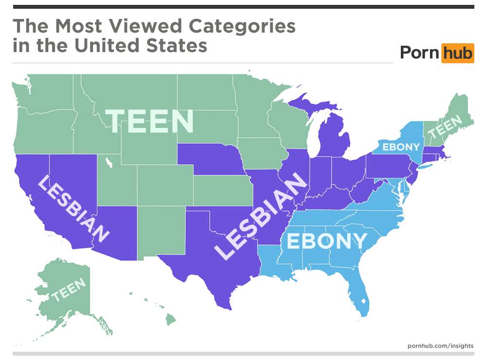 These Maps Show The Most Popular Porn Searches In Each US State
