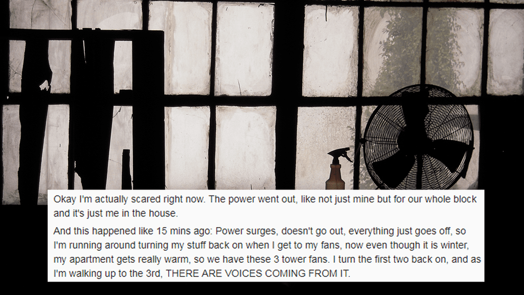 Man Asks The Internet For Help After Hearing Voices Coming From His Fan ...