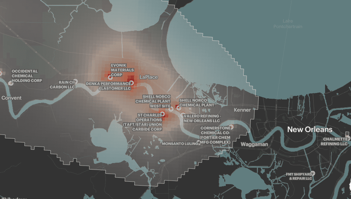 Map Shows Worst Areas For Potential Cancer-Inducing Air Pollution In ...