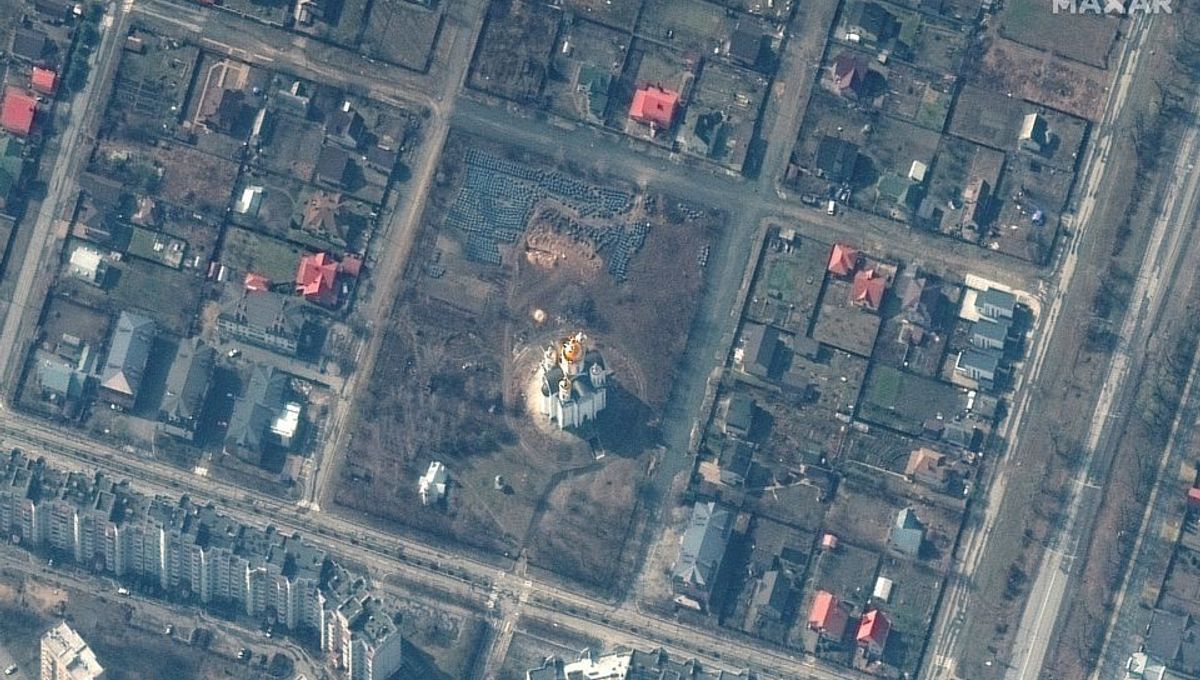 Satellite Images Show Mass Grave Near Bucha Massacre In Ukraine ...