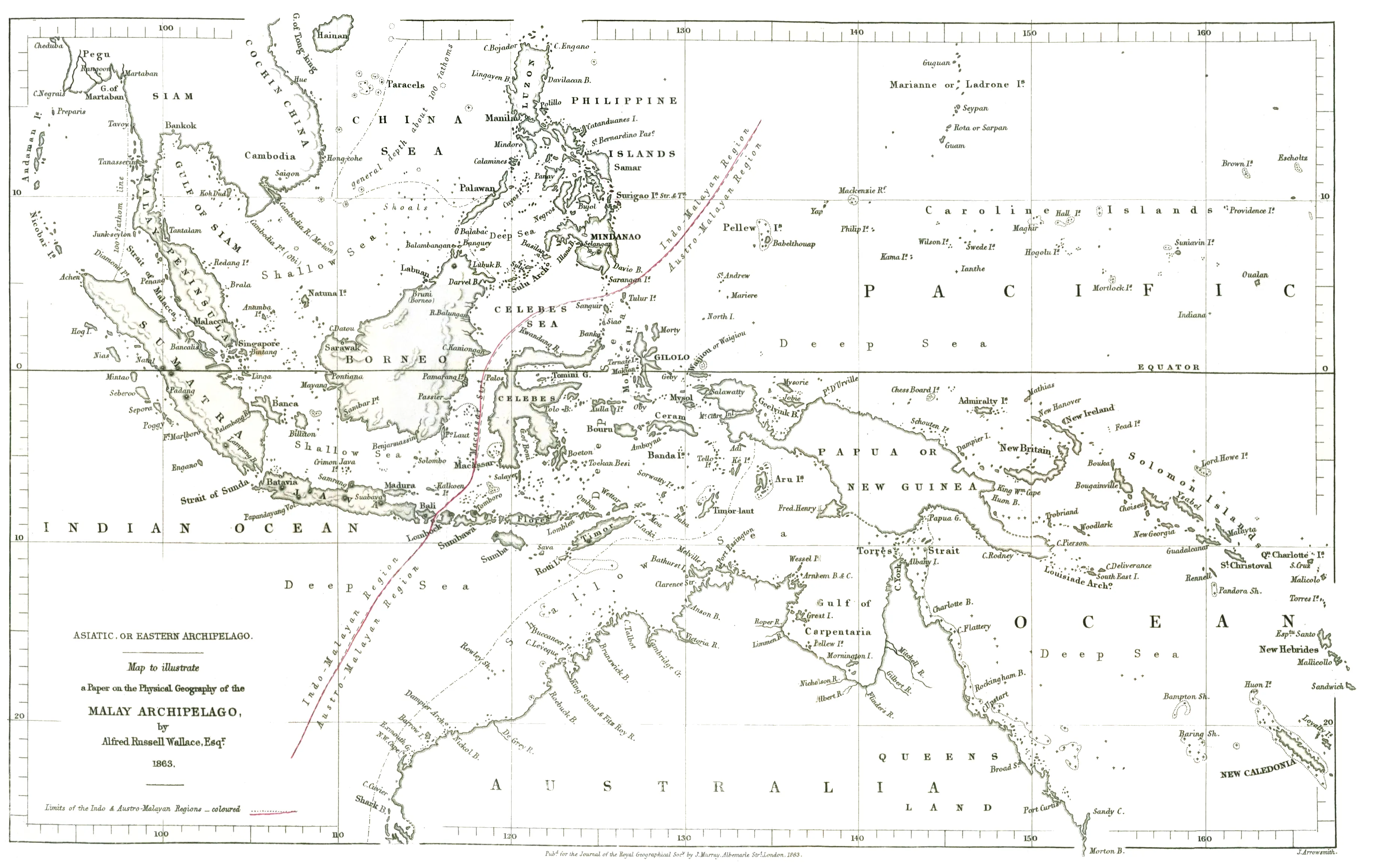 Alfred Russel Wallace Map