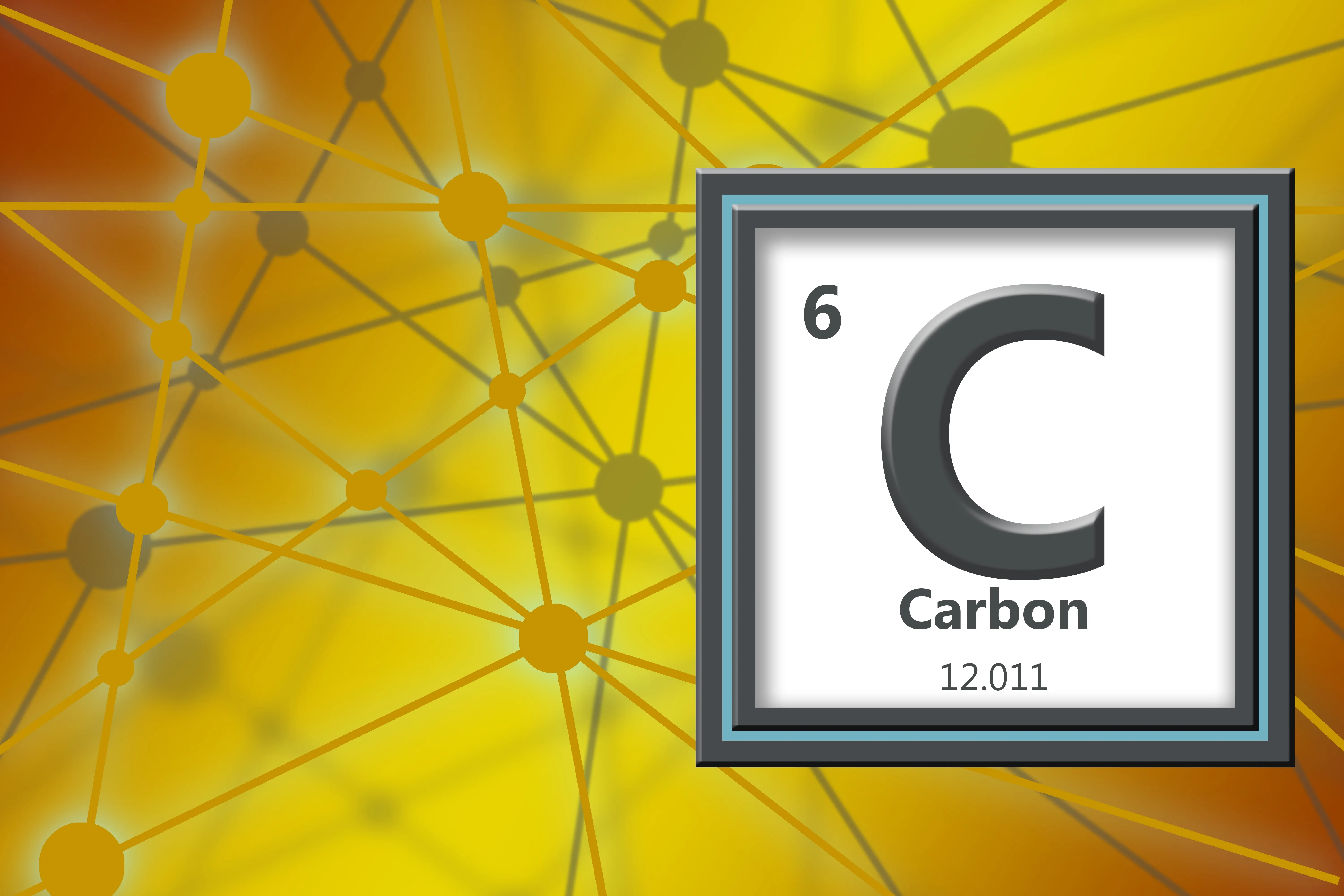 Carbon Atom Periodic Table Premium Vector | Icon Structure Carbon (C)