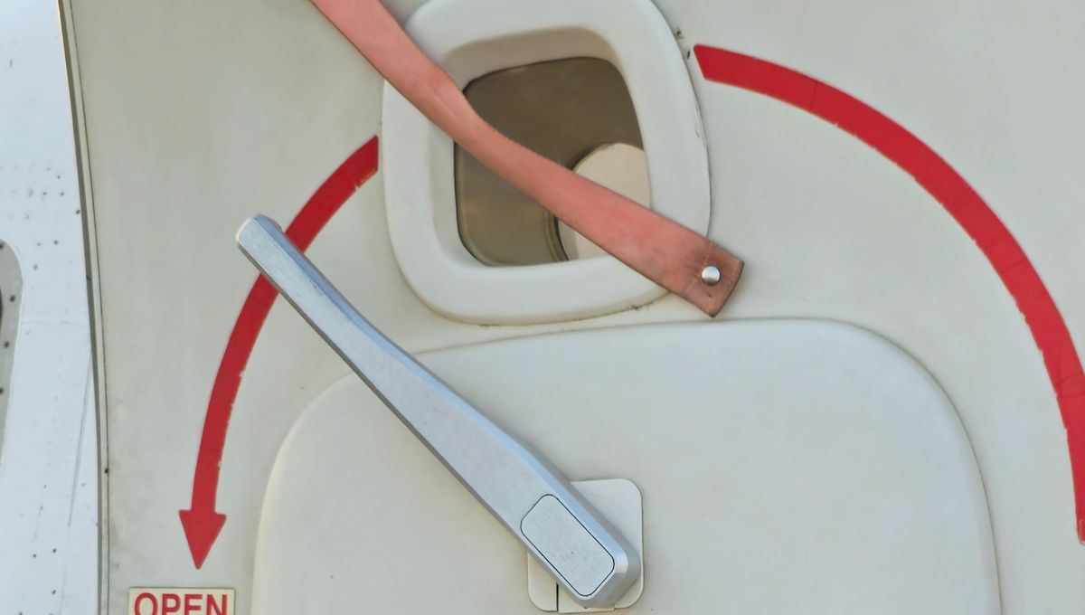 What Is That Red Ribbon Placed Across The Window Of Aircraft Doors For ...