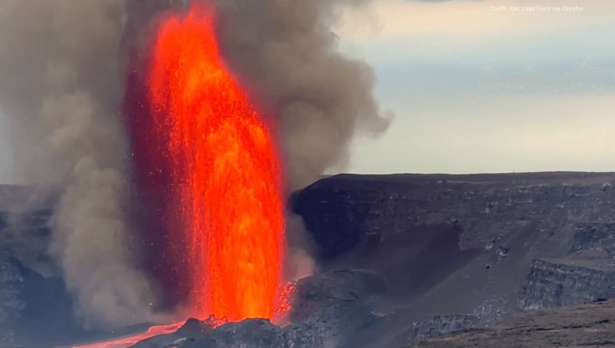 Watch Hawai'i's Volcano Kilauea Shoot Lava 300 Meters Into The Sky ...