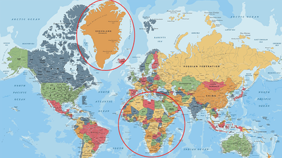 Why Does Greenland Look So Big On Maps? | IFLScience
