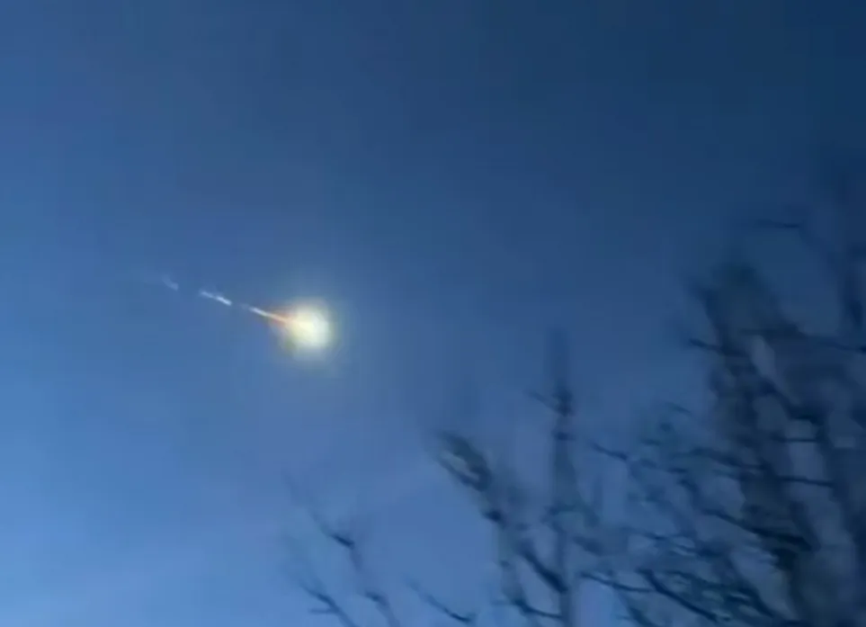 Red Fireball In The Sky