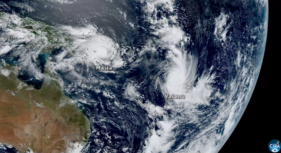 An Extremely Rare "Triplet" Of Cyclones May Be Stirring Either Side Of ...